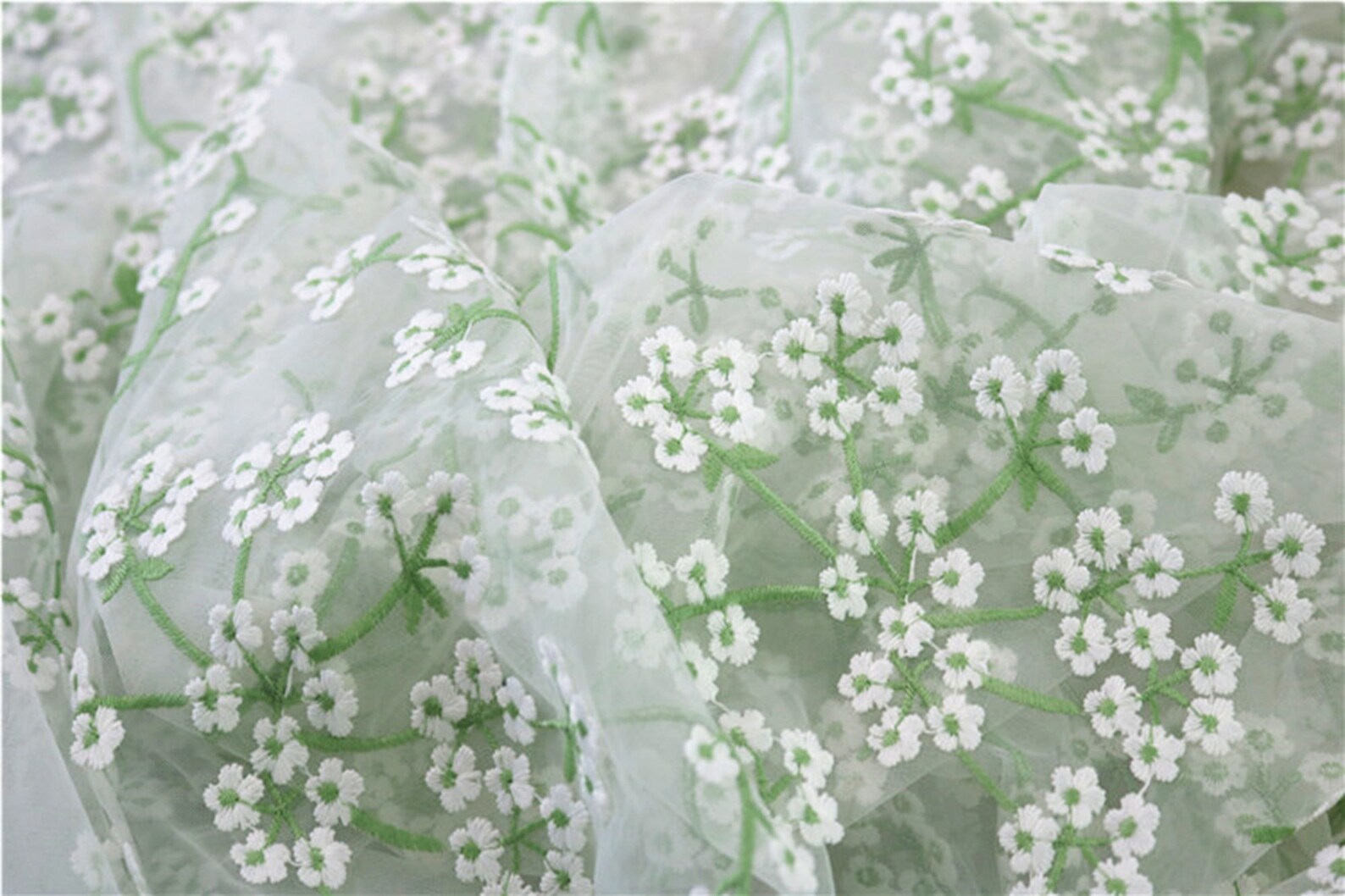 Mesh Lace Lace Fabric Wedding Fabric Fresh Small Flower Net | Etsy