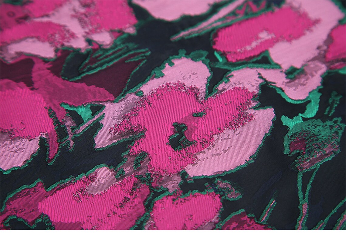 Width 57'' Positioning jacquard fabric Handmade Diy | Etsy