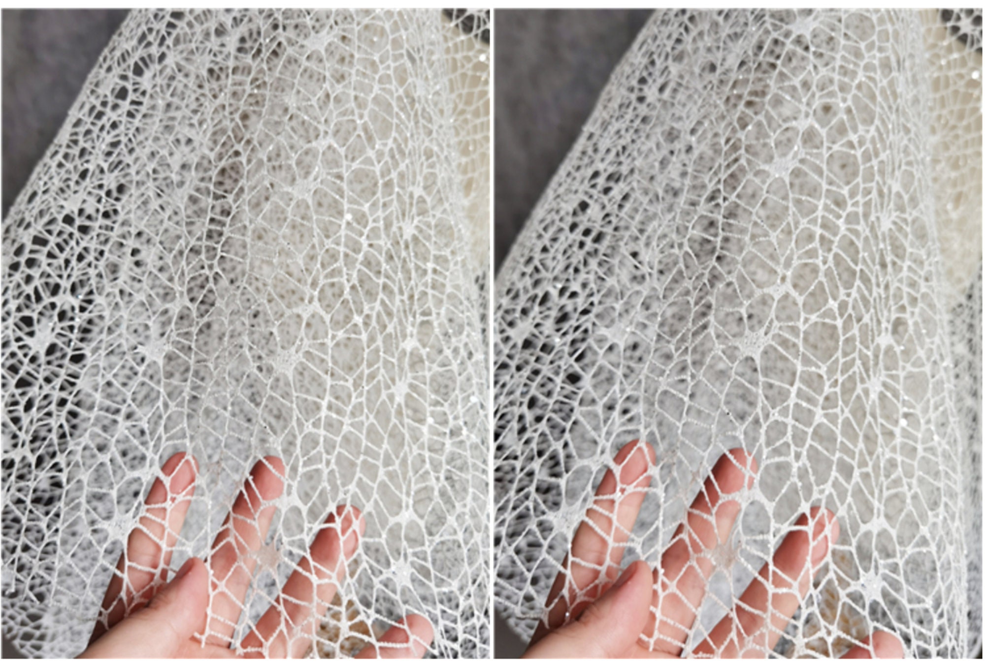 White Texture Large Mesh Mesh Fabric, Graduation Design Fabric, Wedding ...