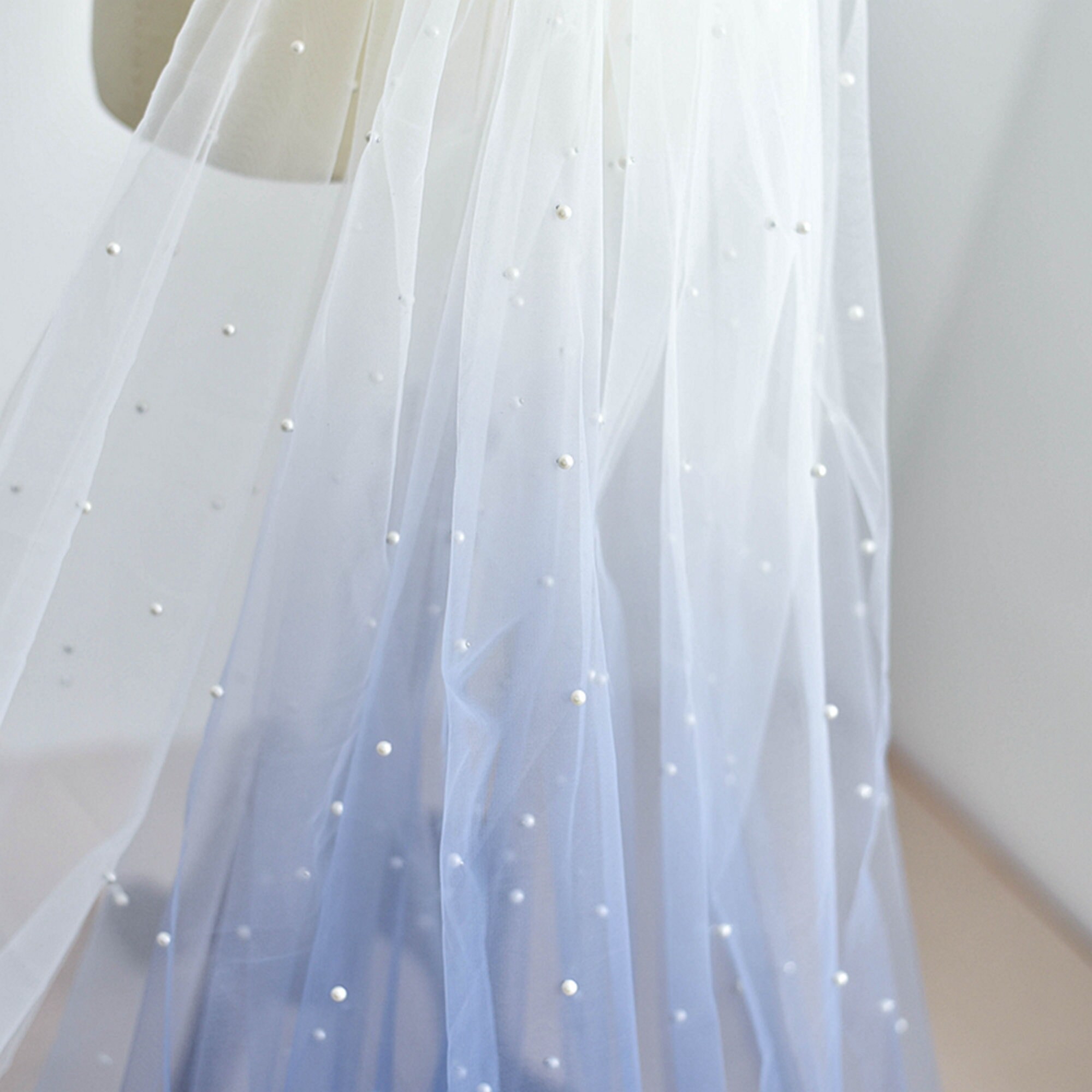 Gradient Mesh Fabric, Polyester Wedding Dress Fabric, 59