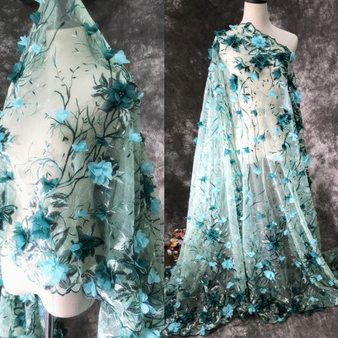 Beaded Sequin Embroidery Fabric, Chiffon Fabric, Handmade Sequin DIY ...