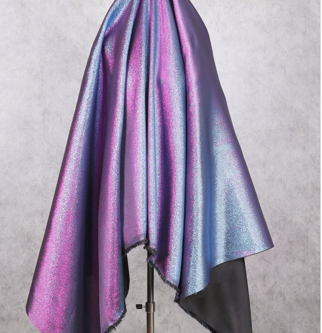 Pink Blue Gradient Jacquard Fabric: Aurora Mirage Cosplay Dress Fabric ...