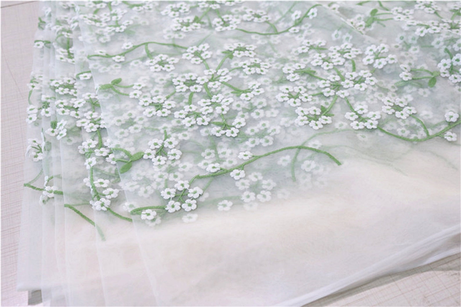 Mesh Lace Lace Fabric Wedding Fabric Fresh Small Flower Net | Etsy