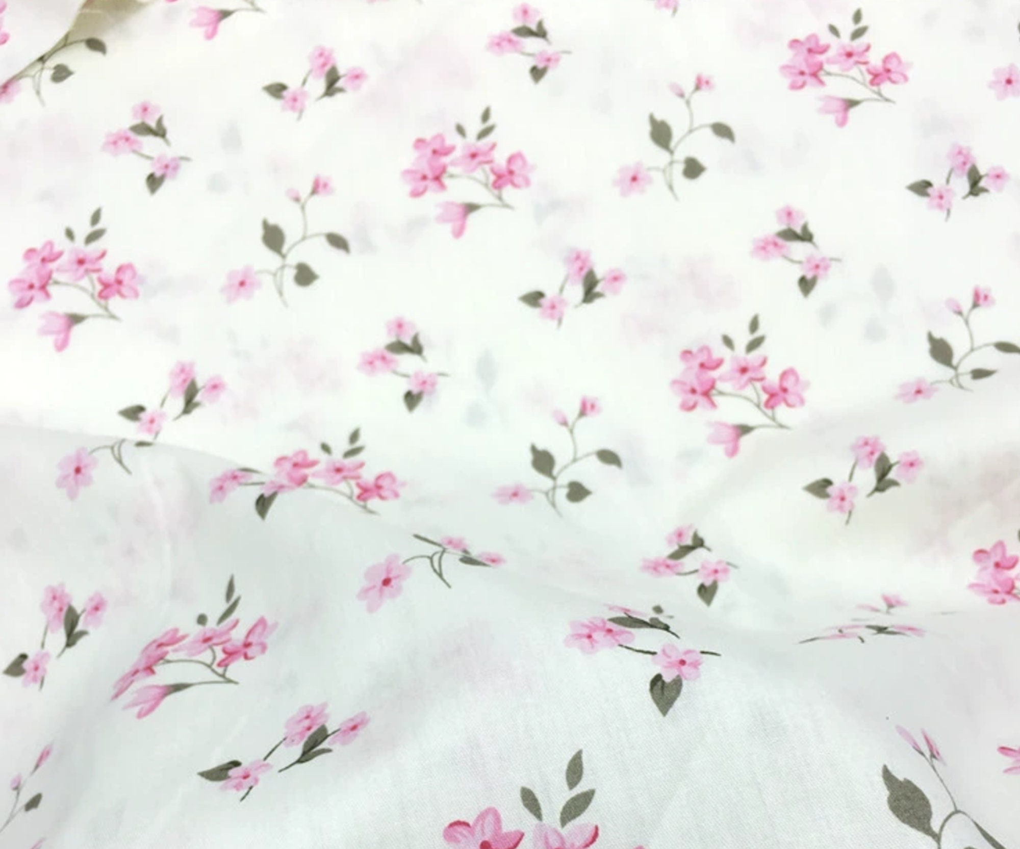 Pastoral Flowers Cottontwill Fabric Cottage Chic Peony 1/2 Yard(length ...