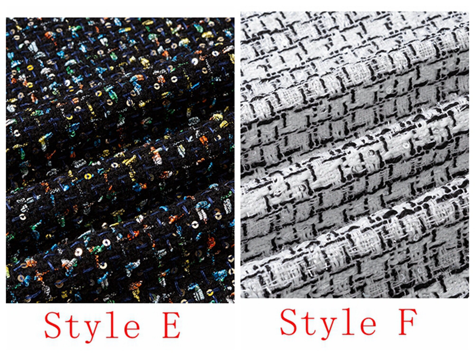 10 Color Tweed Fabric Autumn and Winter Fabric by the Half | Etsy UK