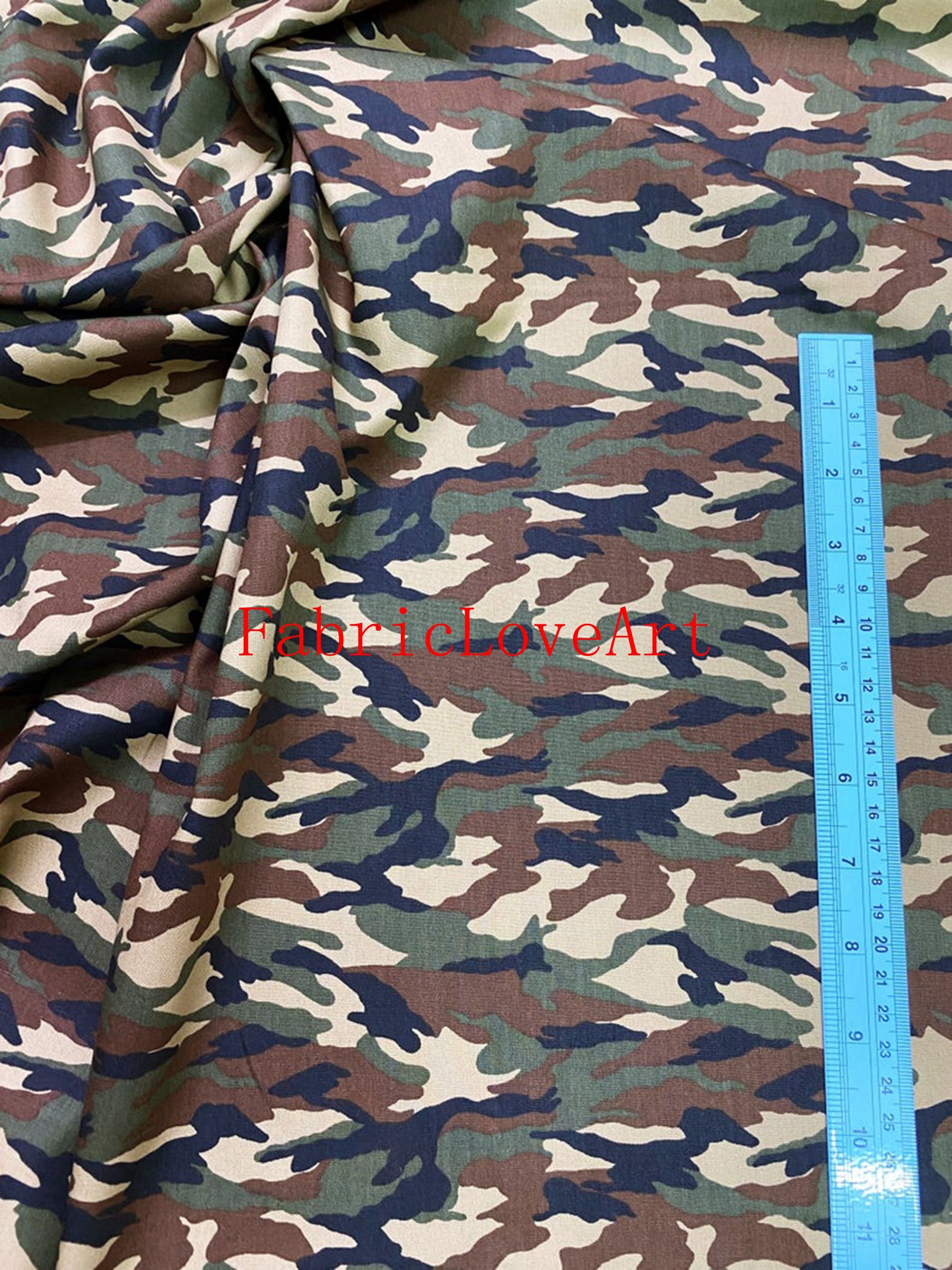 Army Camouflage Print Fabric: 100% Cotton Material, 57" Wide - Etsy
