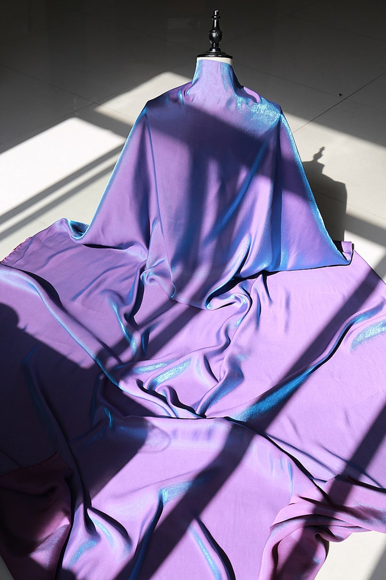 Blue-purple Gradient Cloth Pure Cotton Skin Luster Silk Cloth - Etsy