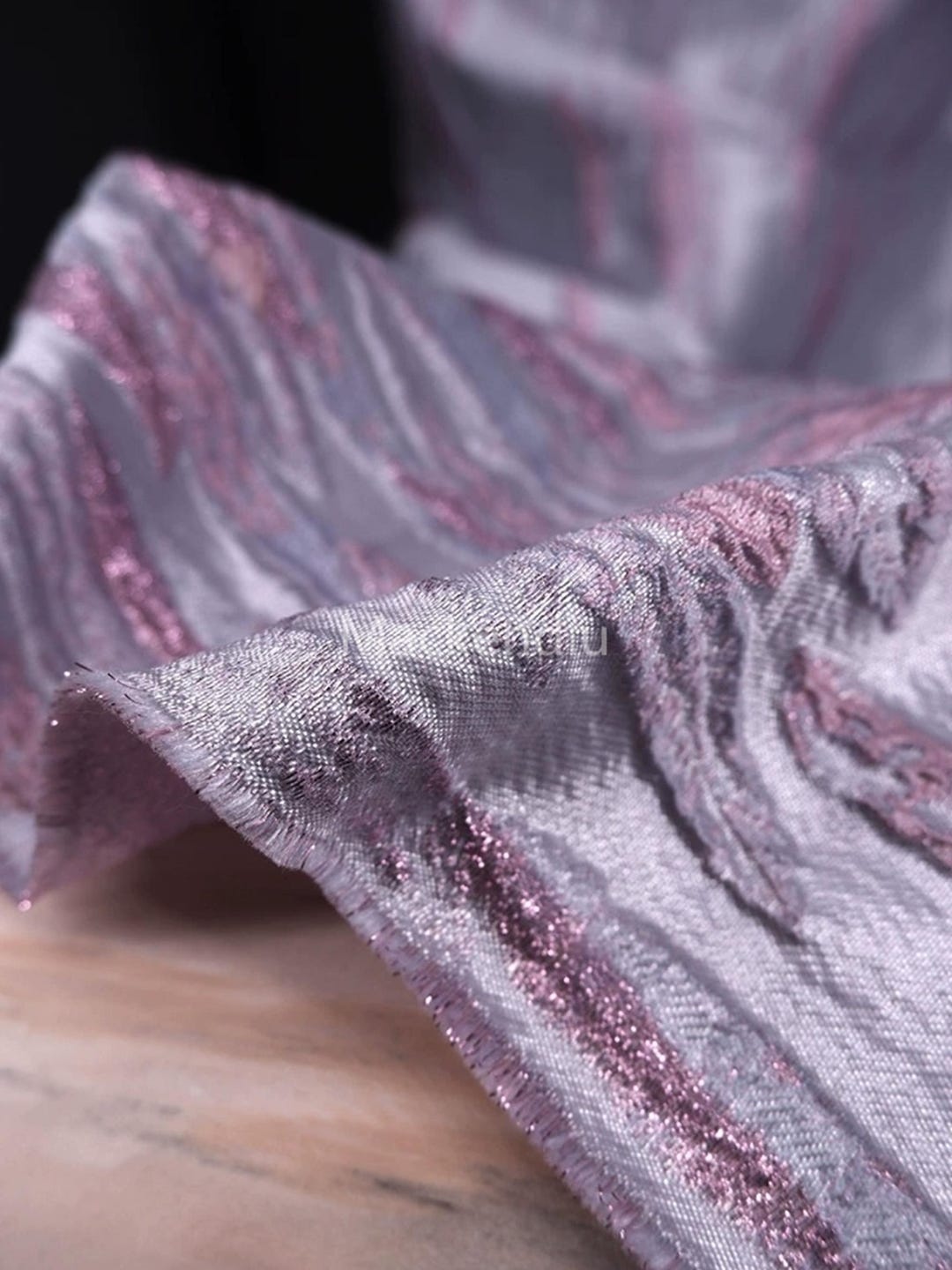 Glitter Gradient Jacquard Fabric: Textured Designer Dress/coat Material ...