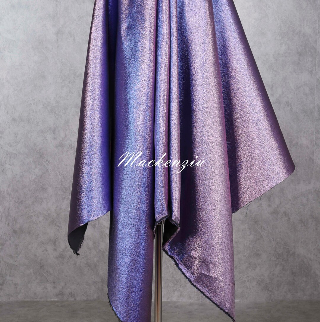 Gradient Aurora Jacquard Fabric: Blue Purple Cosplay Dress Material by ...