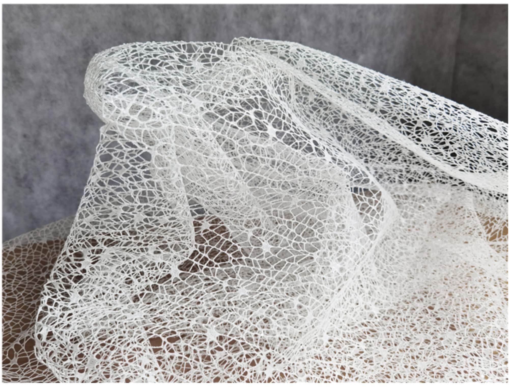 White Texture Large Mesh Mesh Fabric Graduation Design - Etsy