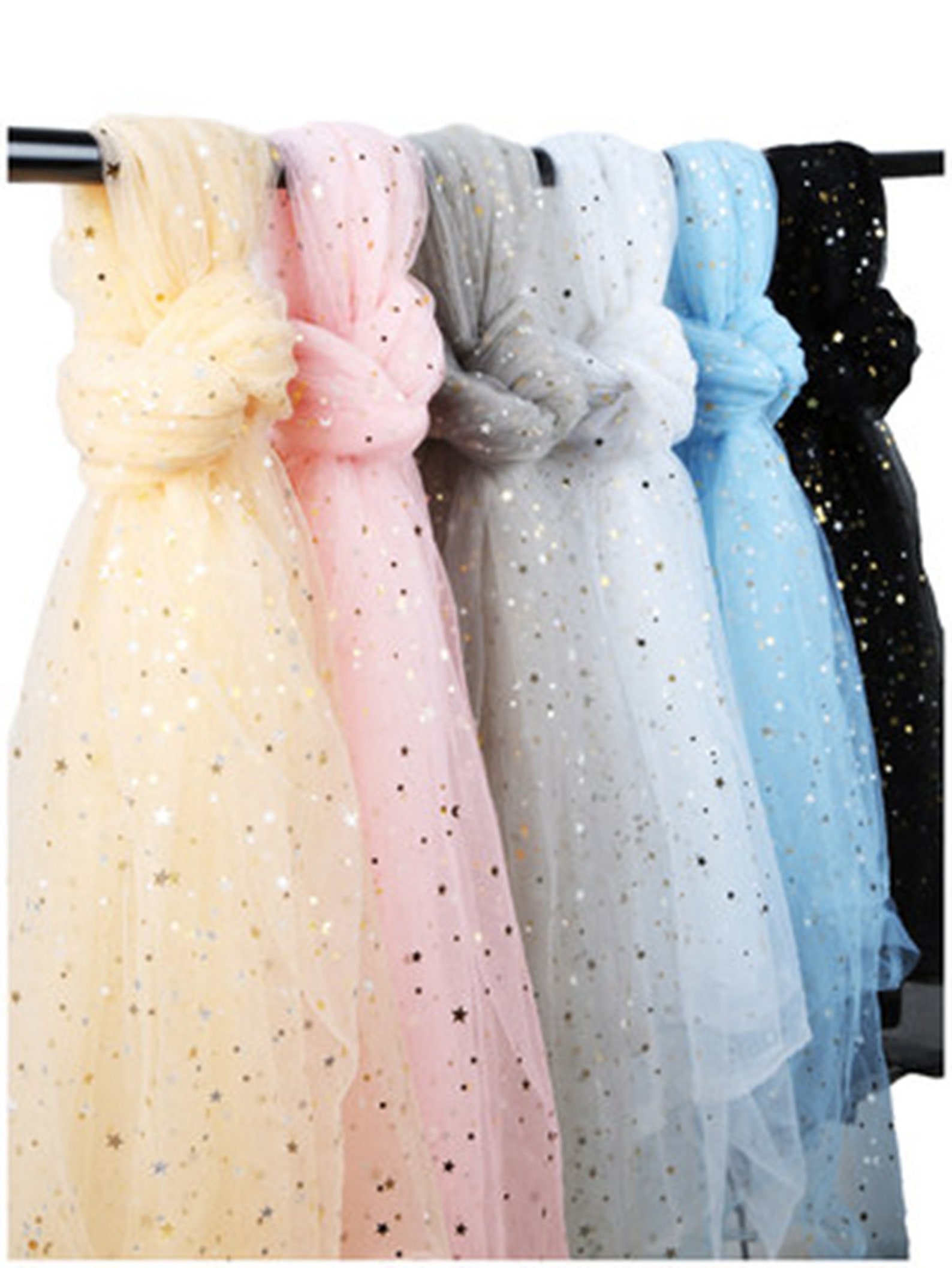 Star Mesh Fabric, Starry Sky Mesh Pink Background Fabric, Lace Fabric ...