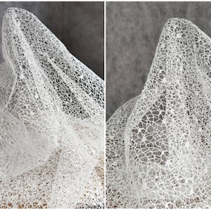 White Texture Large Mesh Mesh Fabric, Graduation Design Fabric, Wedding ...