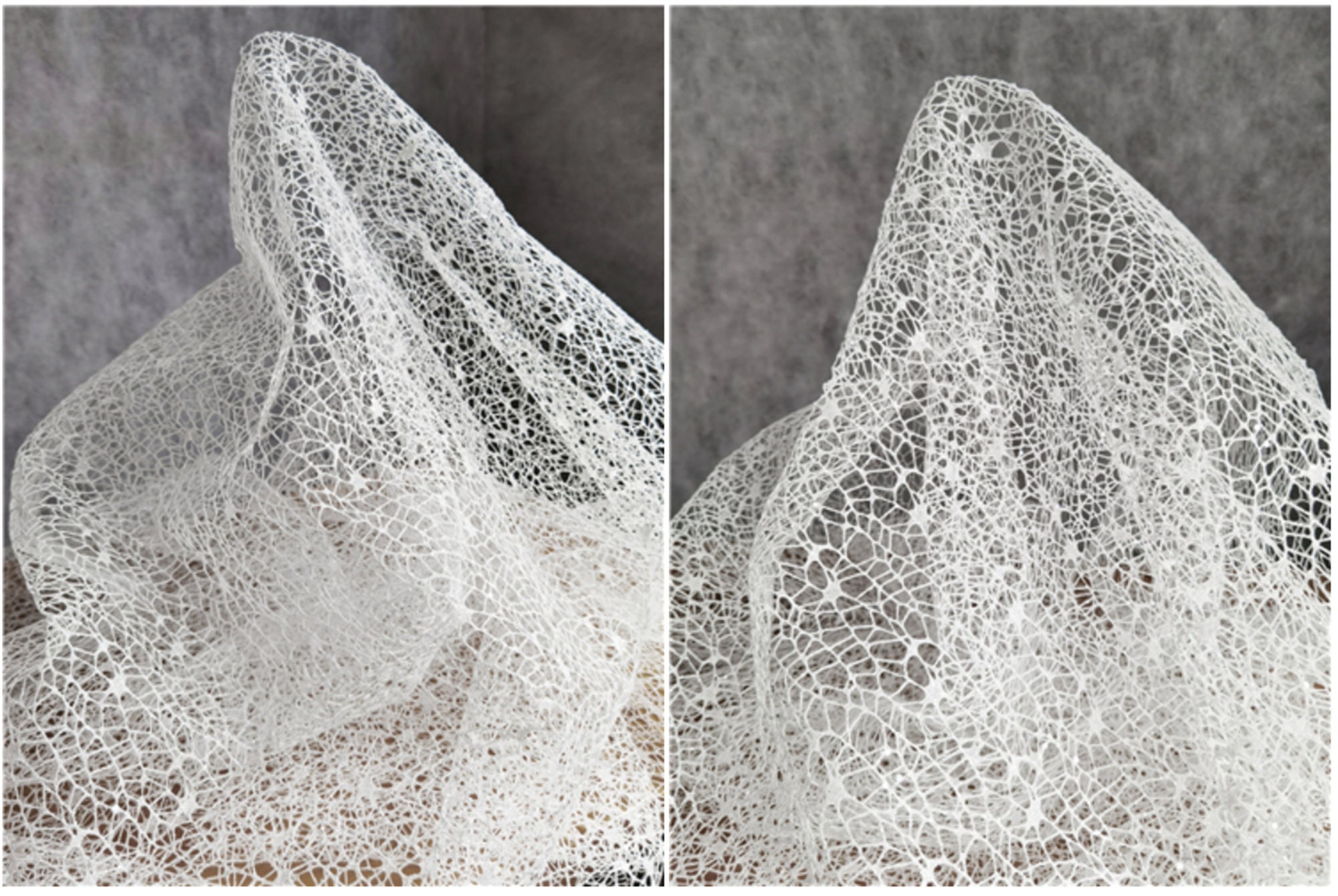 White Texture Large Mesh Mesh Fabric Graduation Design - Etsy