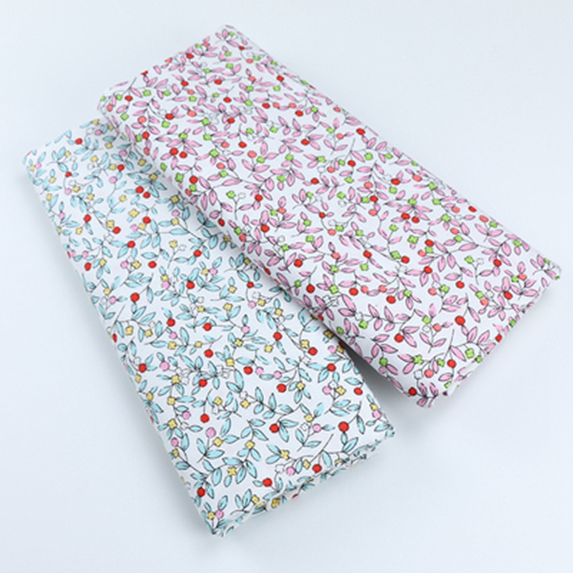 Small Floral Fabric Small Leaf Fabric Pure Cotton Fabric - Etsy