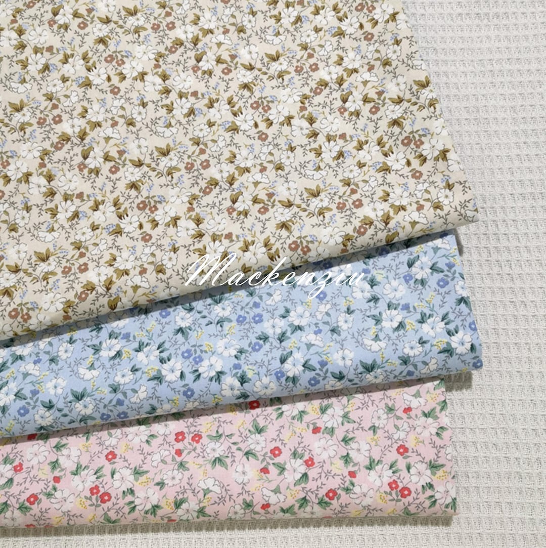Small Floral Print Cotton Fabric: Quilting & Sewing - 1/2 Yard - Etsy