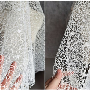 White Texture Large Mesh Mesh Fabric, Graduation Design Fabric, Wedding ...