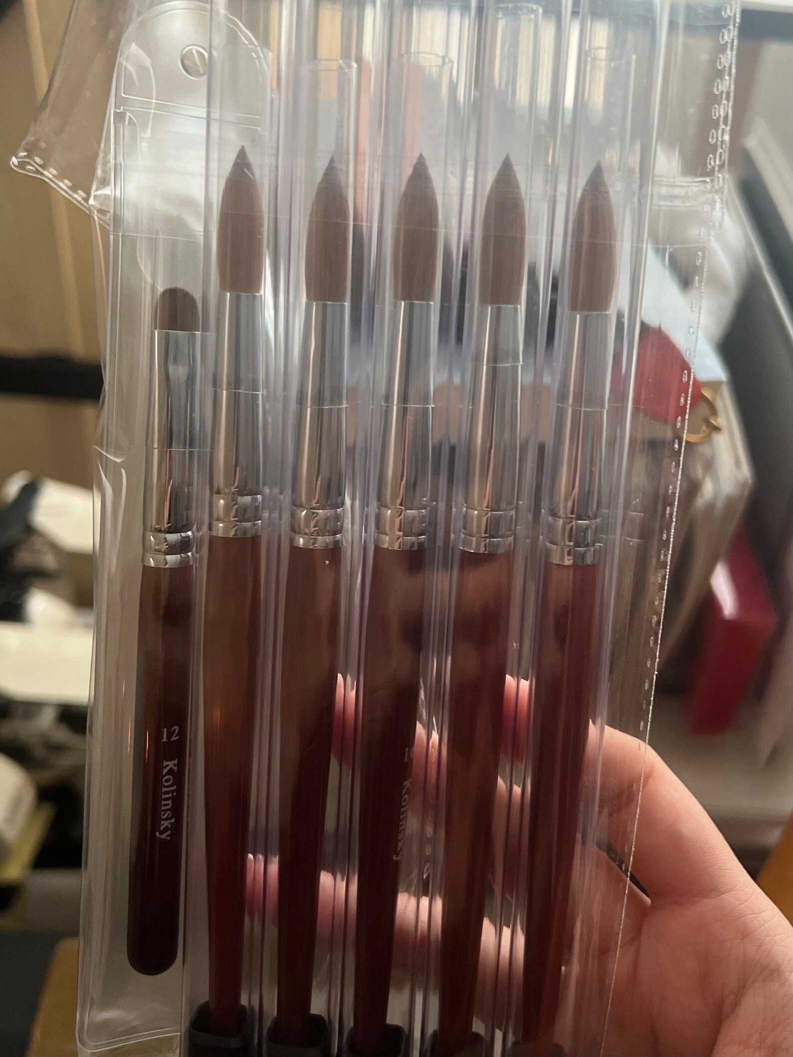 100% Pure Finest Kolinsky Acrylic Brush Made With High Quality Wood ...