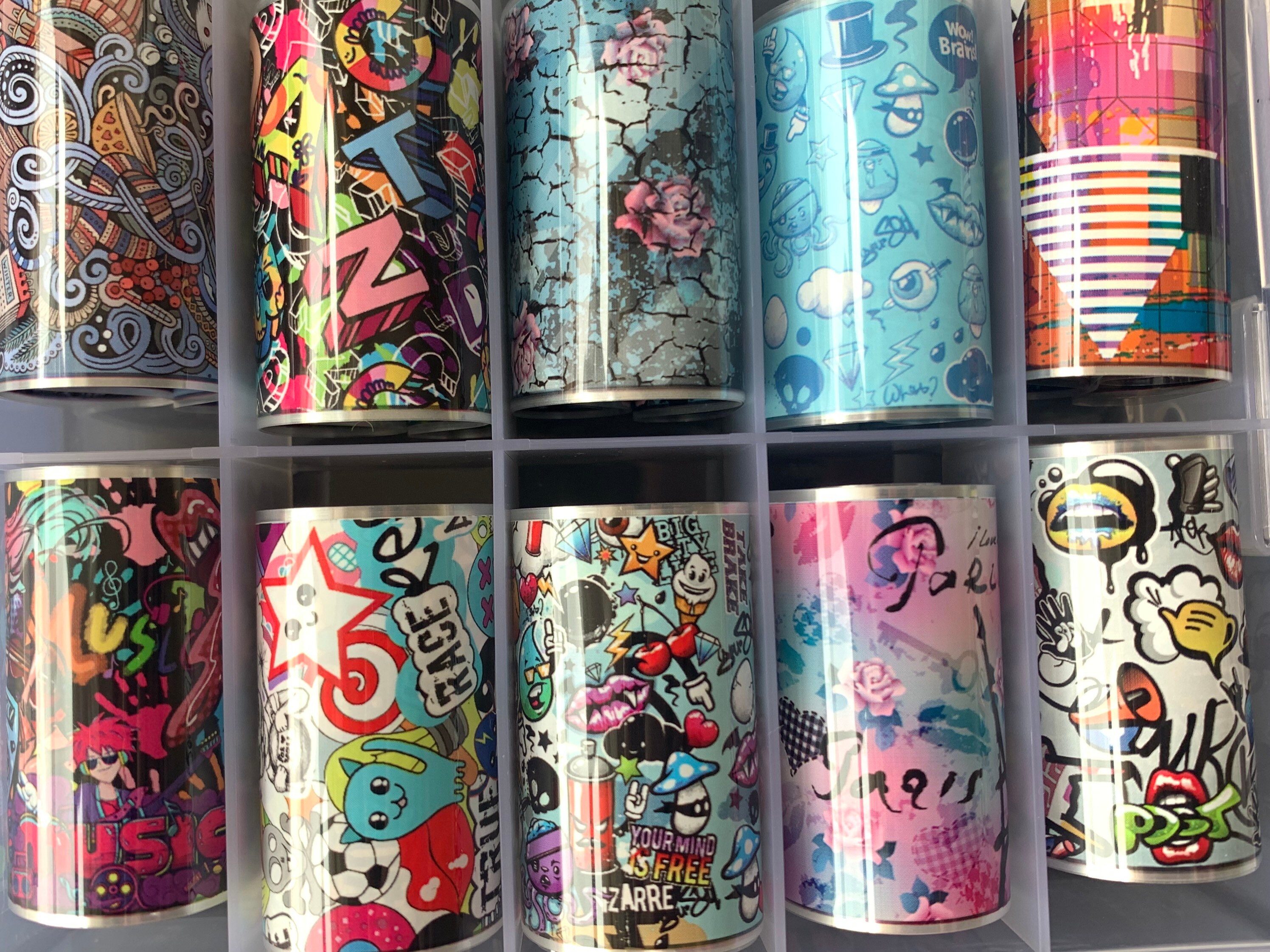 10 Pieces Set Box Cartoon Nail Foil 20 Cm Each Piece - Etsy