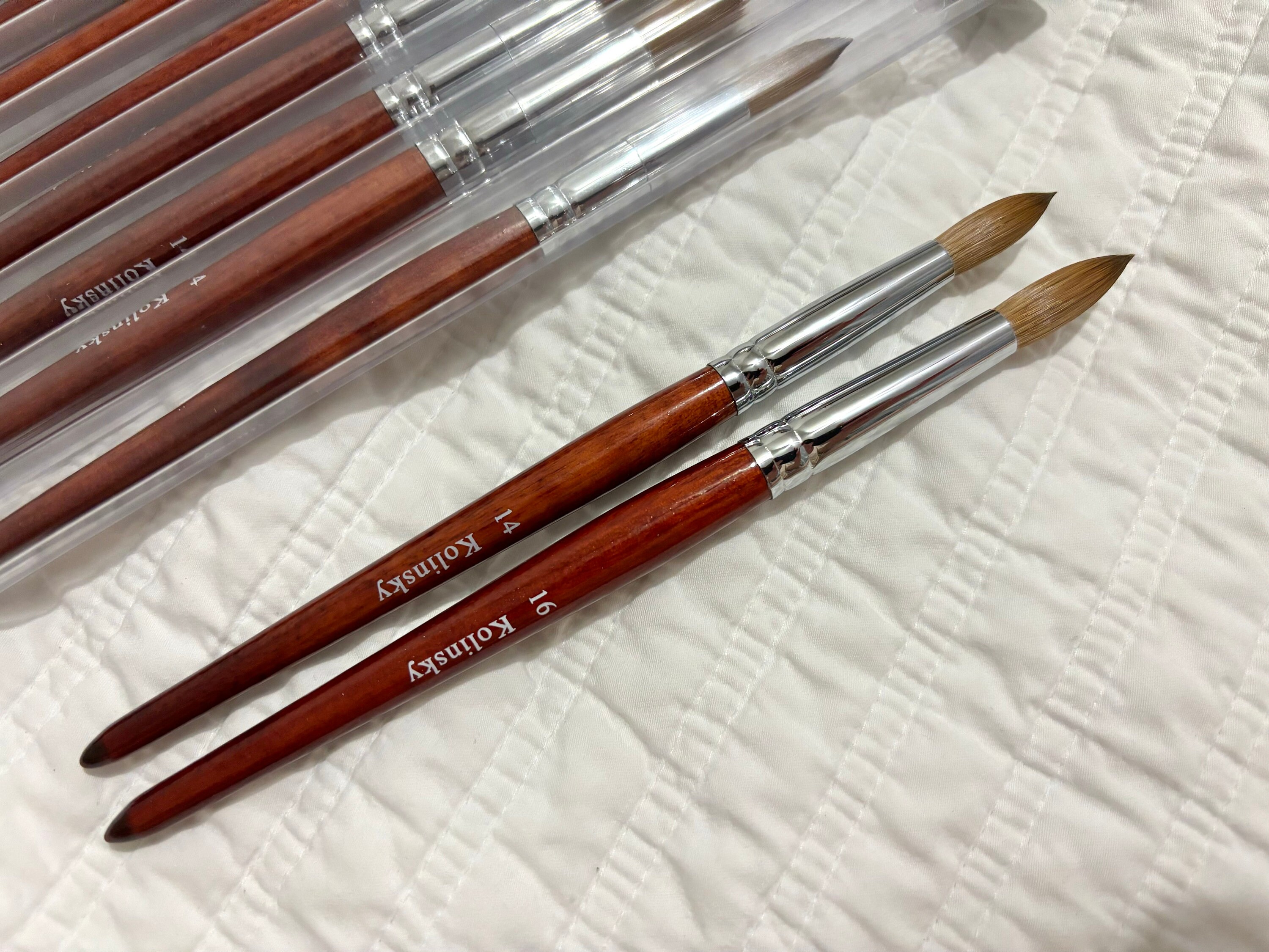 100% Pure Finest Kolinsky Acrylic Brush Made With High Quality Wood ...