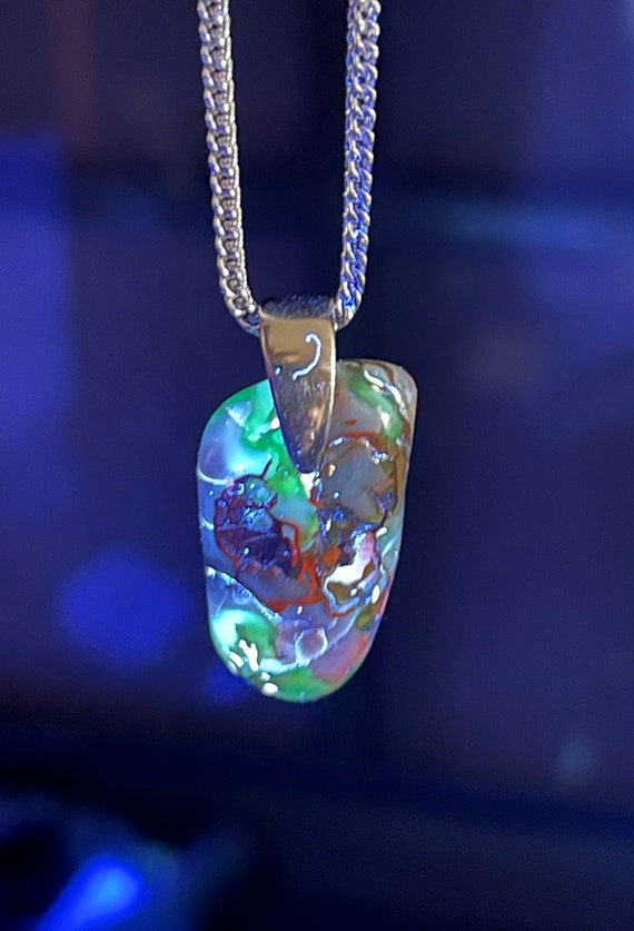 Dinosaur Gem Bone Opalized Spider Bone 14ct Solid Gold | Etsy