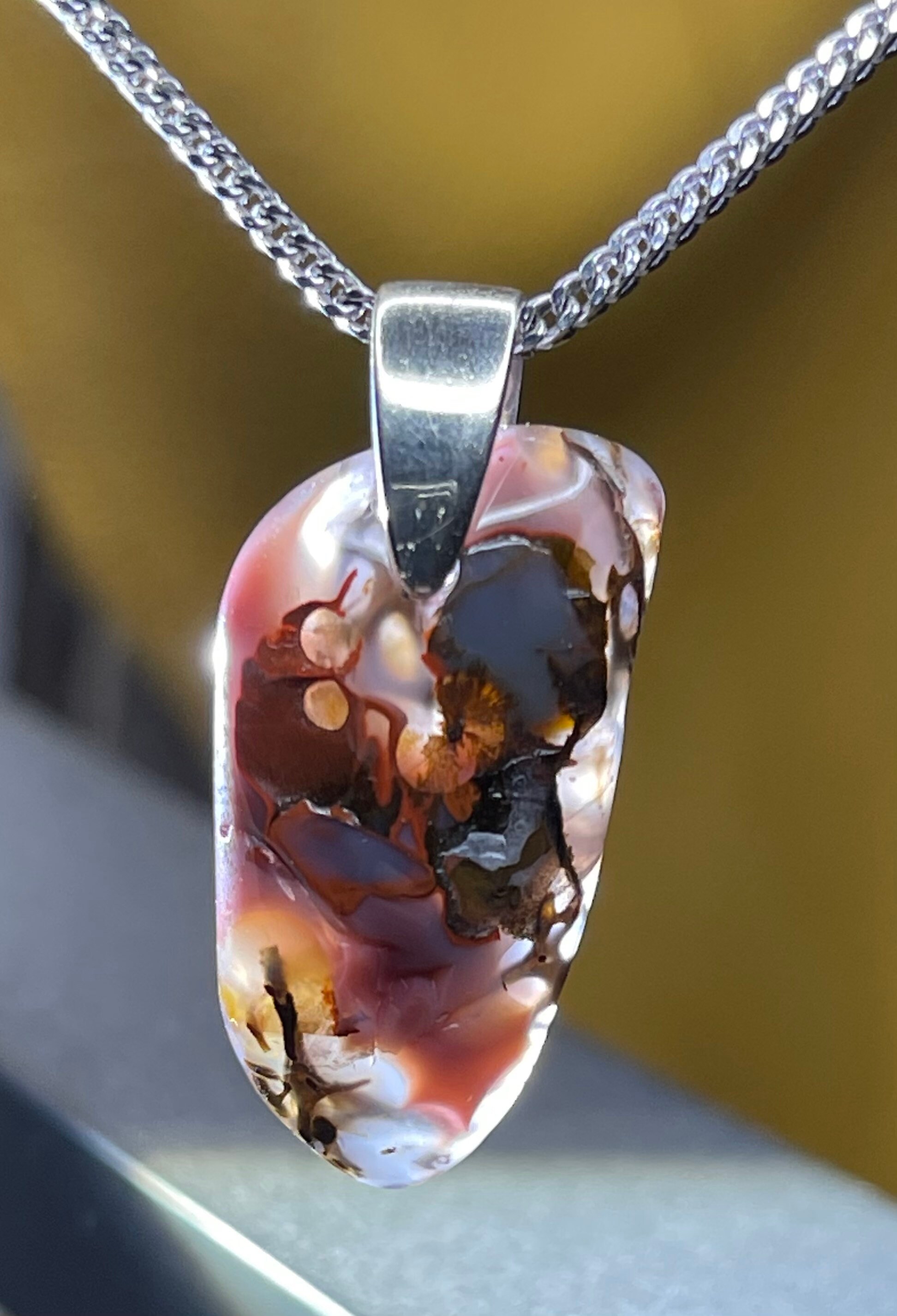 Dinosaur Gem Bone Opalized Spider Bone 14ct Solid Gold Necklaceeighth ...