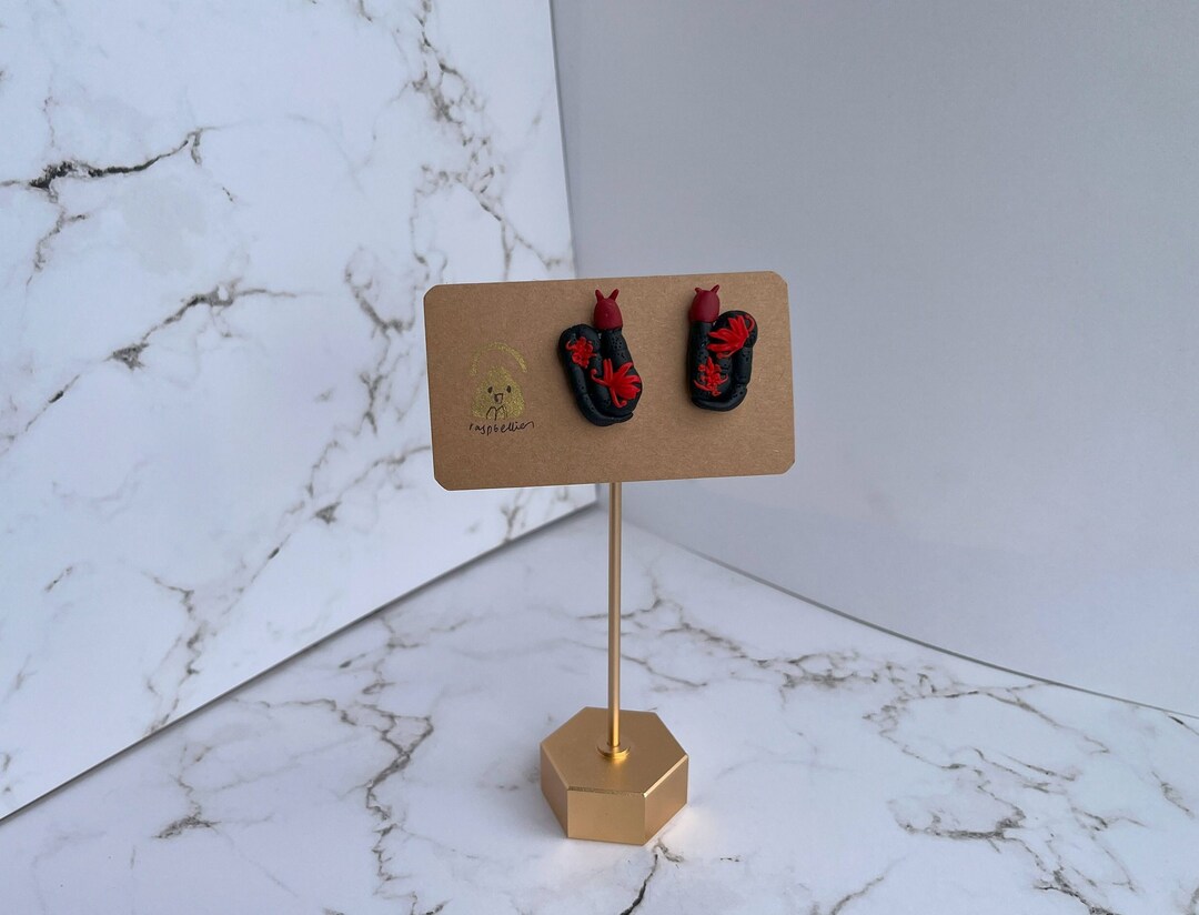 Creepy Mukade Centipede and Spider Lily Studs - Etsy