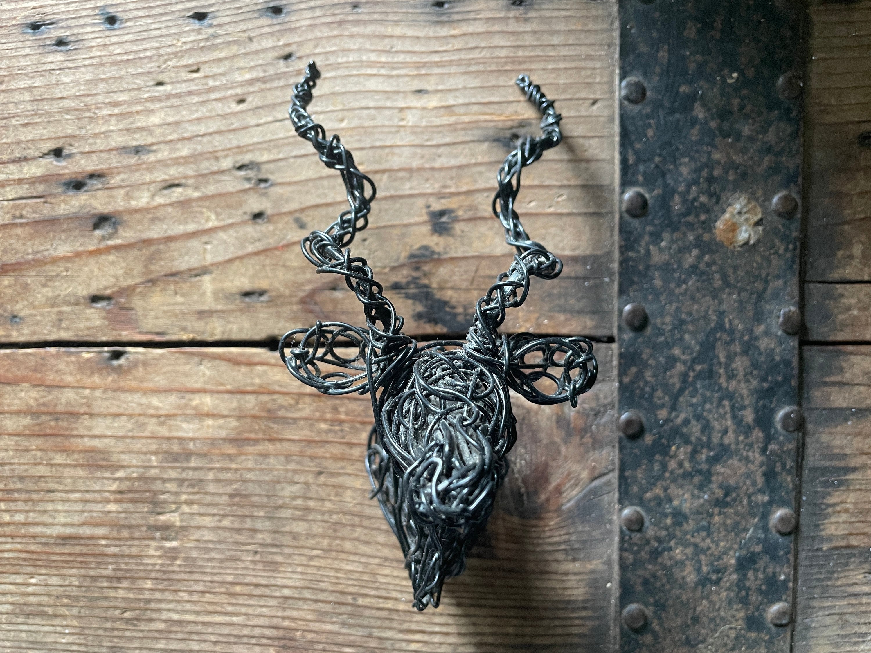 Vintage Handmade Wire Deer Head Wall Mounted Figure OOAK - Etsy