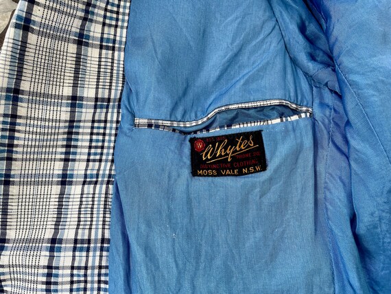 1970's Vintage Men's Blazer Blue Check Made in Austra… - Gem
