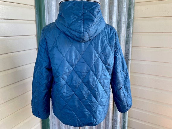 1990's Vintage Converse Bomber Jacket Blue Quilted Ho… - Gem