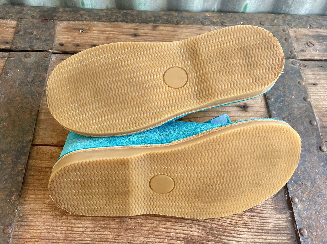 Kid's Turquoise Blue Suede Shoes Boots 'olive Loves Alfie' Sz 31 - OOAK ...