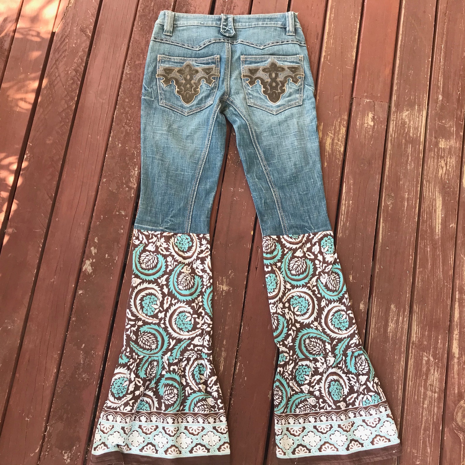 Sale Upcycled Women's Flared Jeans Sz XS OOAK - Etsy
