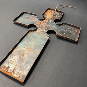 Vintage Rustic Metal Cross Hanging Decoration - OOAK - Etsy