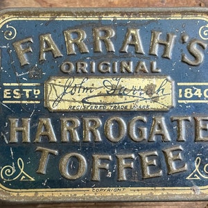Vintage Tin Farrah's Original Harrogate Toffee - OOAK - Etsy