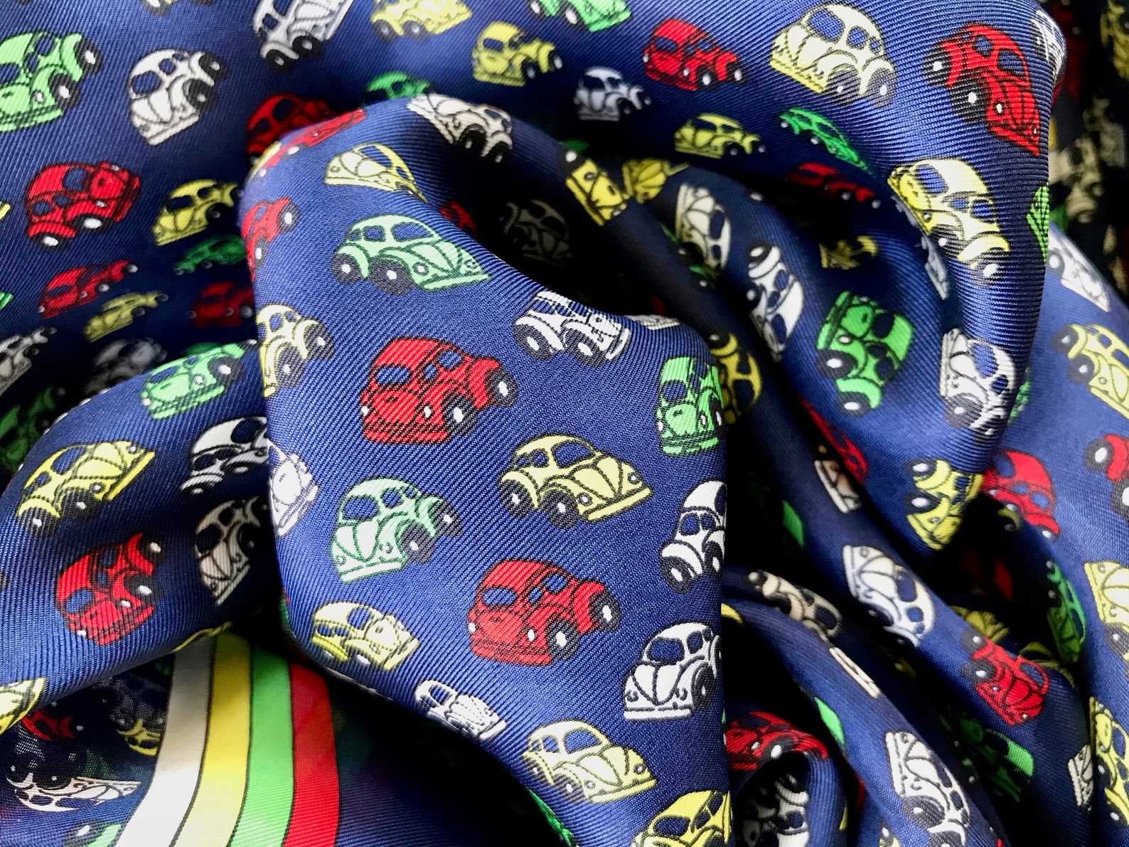 Sale Vintage Silk Scarf Volkswagen Beetle Print Made in Italy - Etsy UK