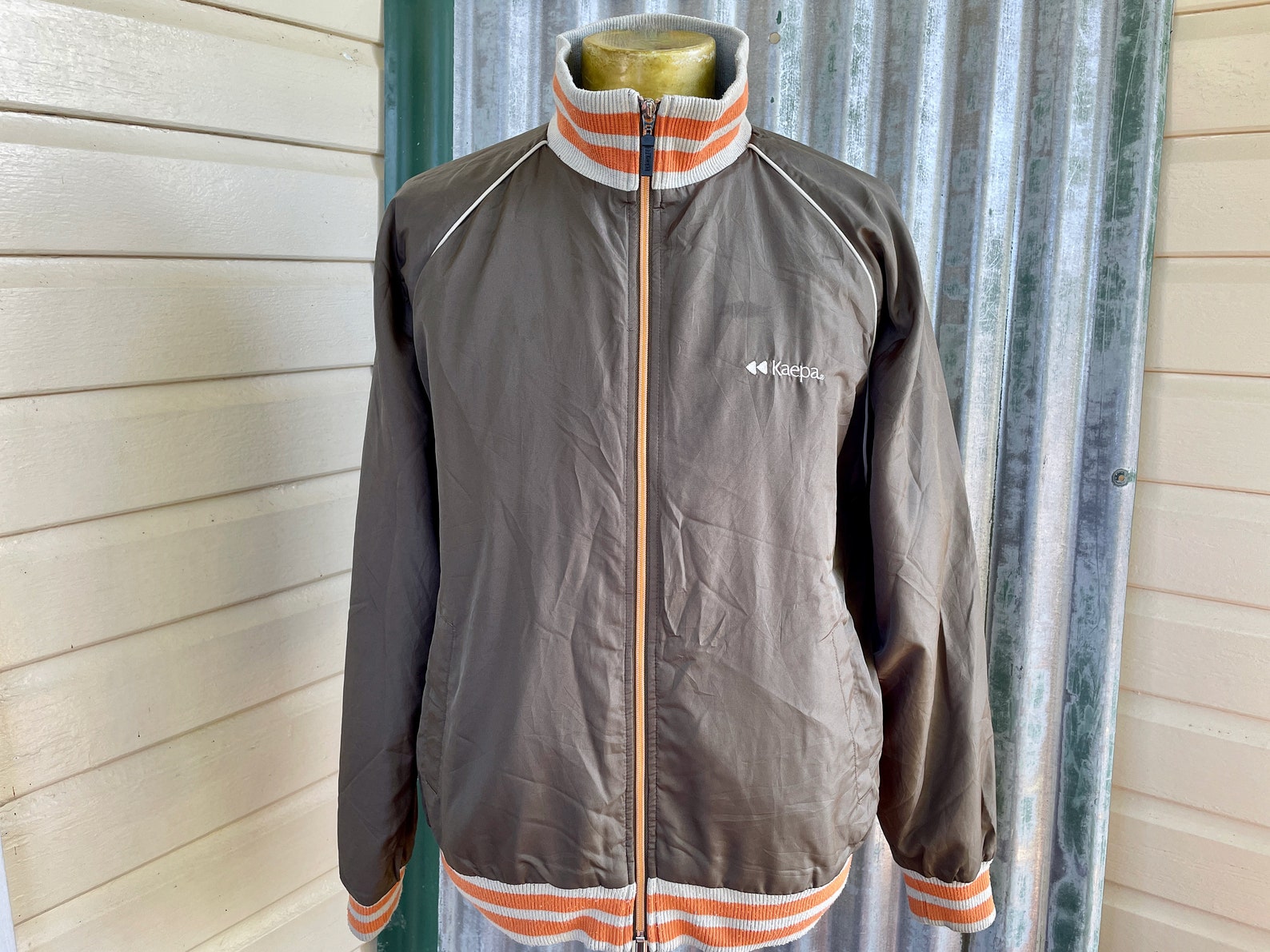 1990's Vintage Kaepa Bomber Jacket Khaki Sz L - OOAK - Etsy UK