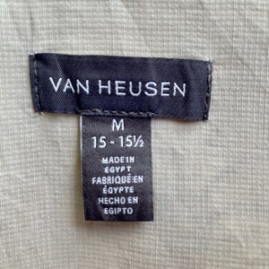 1990's Vintage Van Heusen S/S Shirt Cream Brown Floral Print Sz M ...