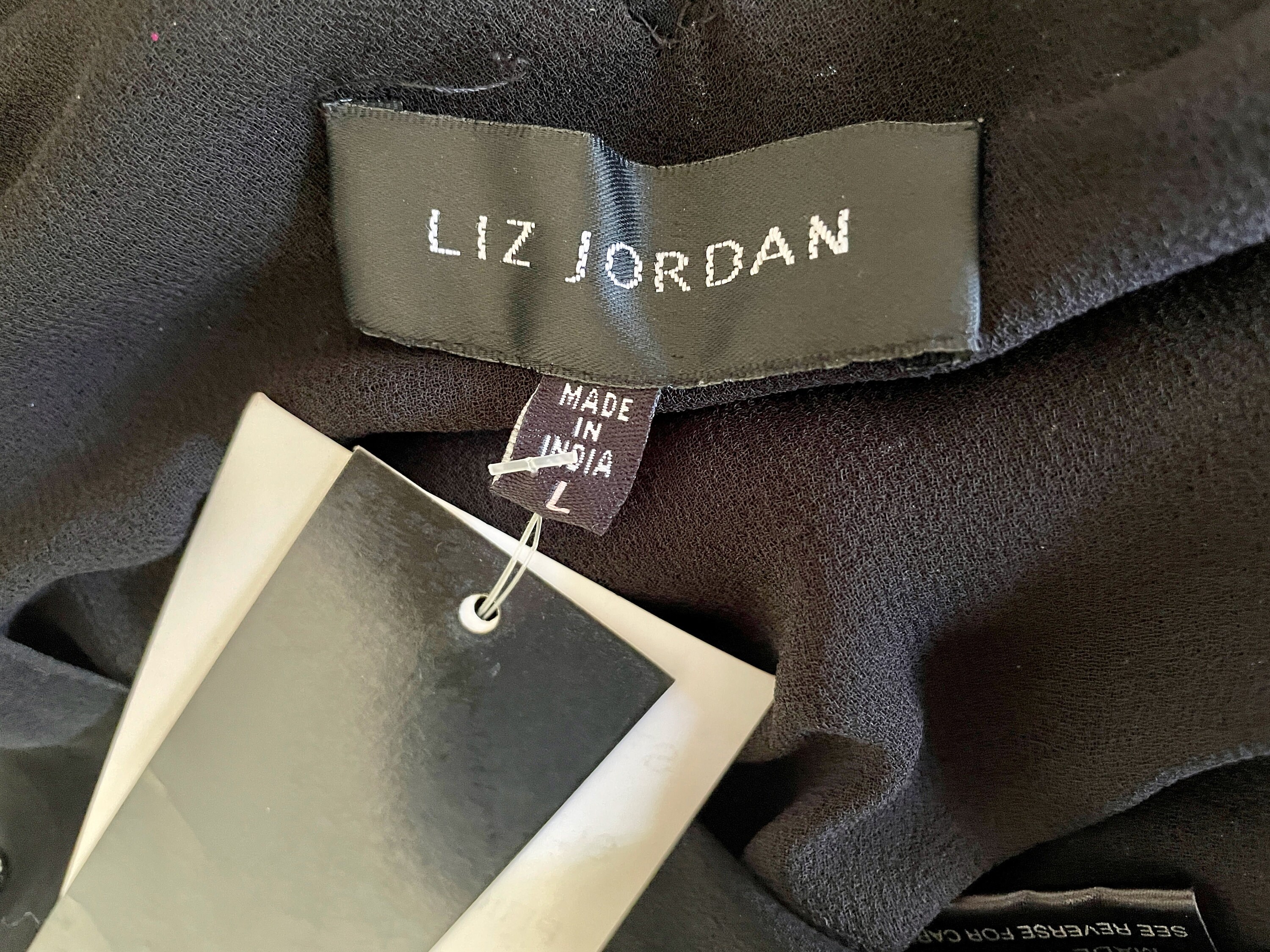 Silk Beaded Black Singlet Top Liz Jordan Sparkly Party Sz L - Etsy