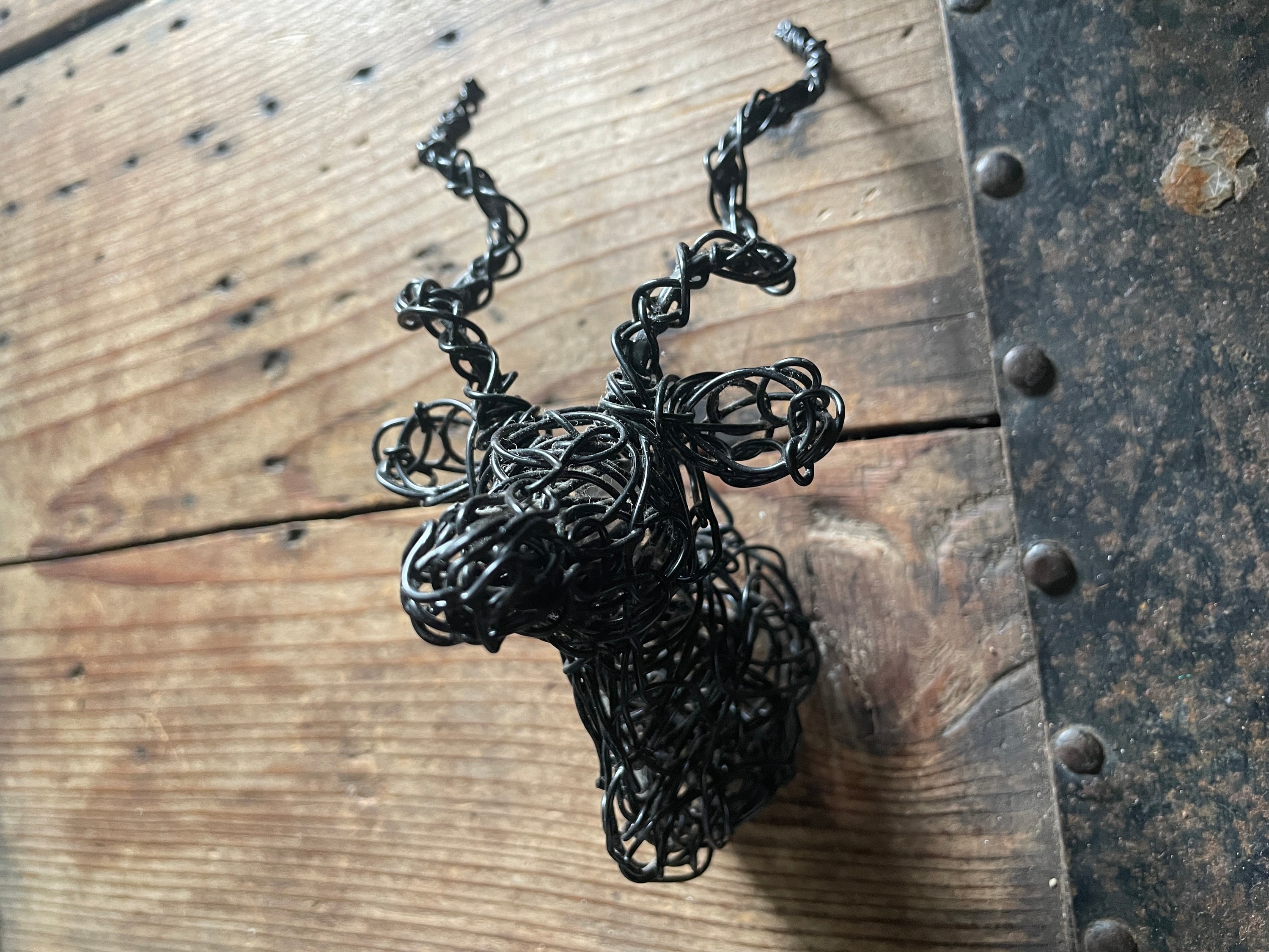 Vintage Handmade Wire Deer Head Wall Mounted Figure OOAK - Etsy
