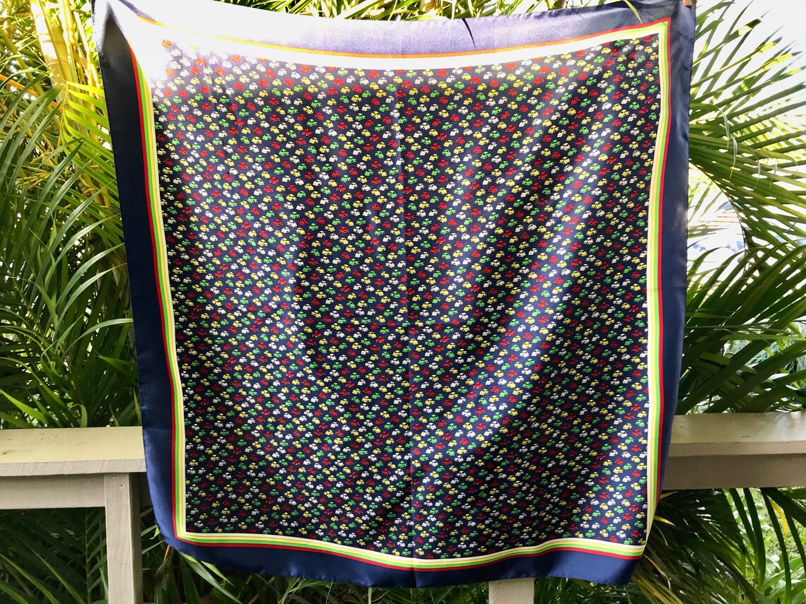Sale Vintage Silk Scarf Volkswagen Beetle Print Made in Italy - Etsy UK
