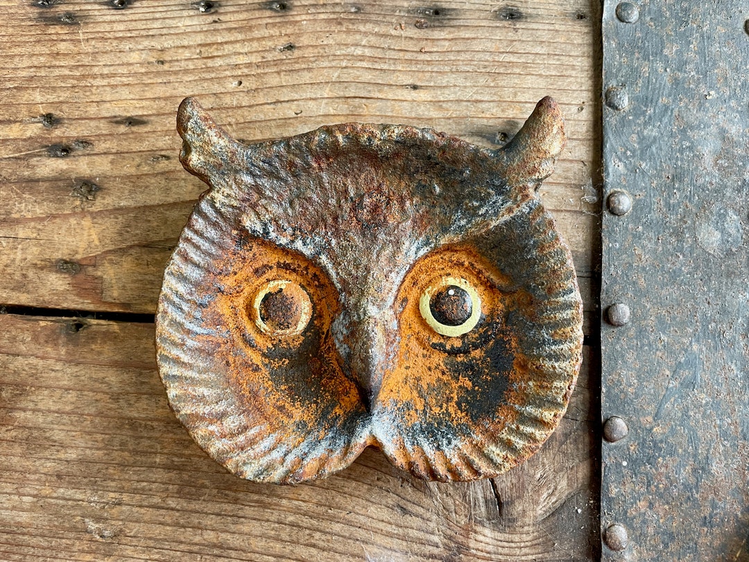Rusty Owl Trinket Tray - Cast Iron - Etsy Australia