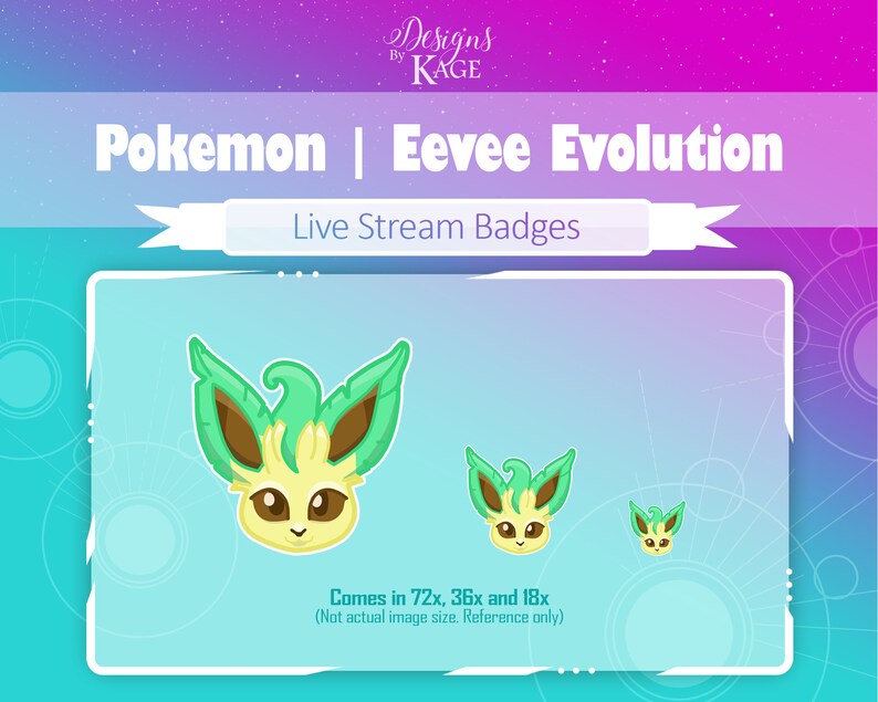 Pokemon Eevee Evolution X9 Stream Sub Badges Pack Twitch Badges ...