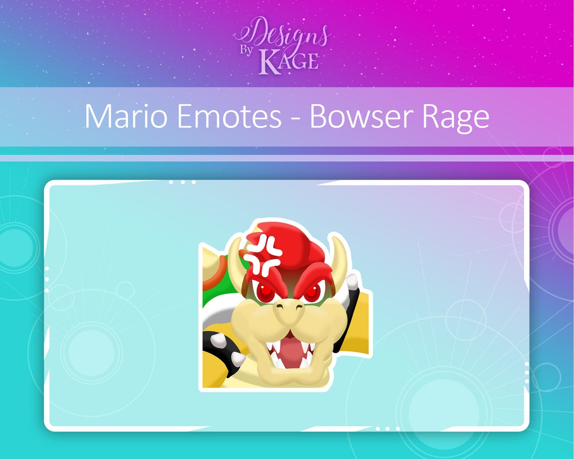 Nintendo Mario Bowser Rage Emote for Twitch and Youtube - Etsy