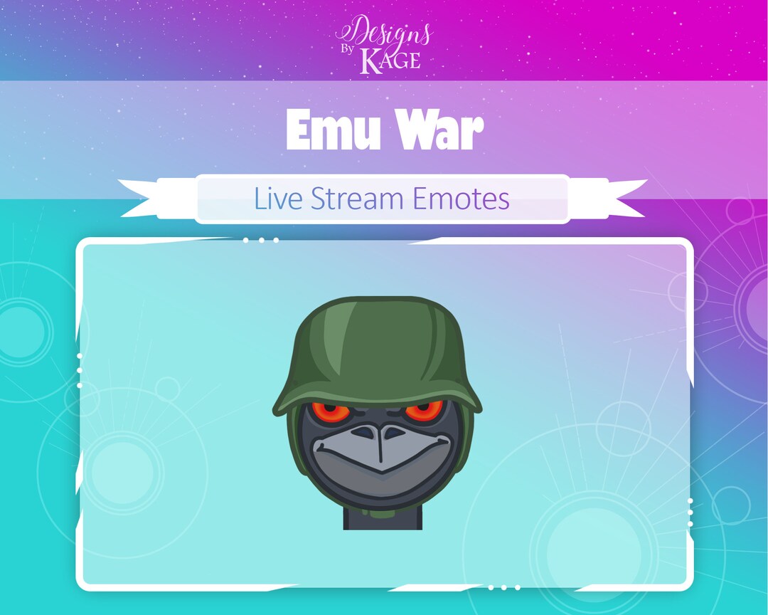 Aussie Animals Emu War Emote for Live Streaming / Discord - Etsy Australia
