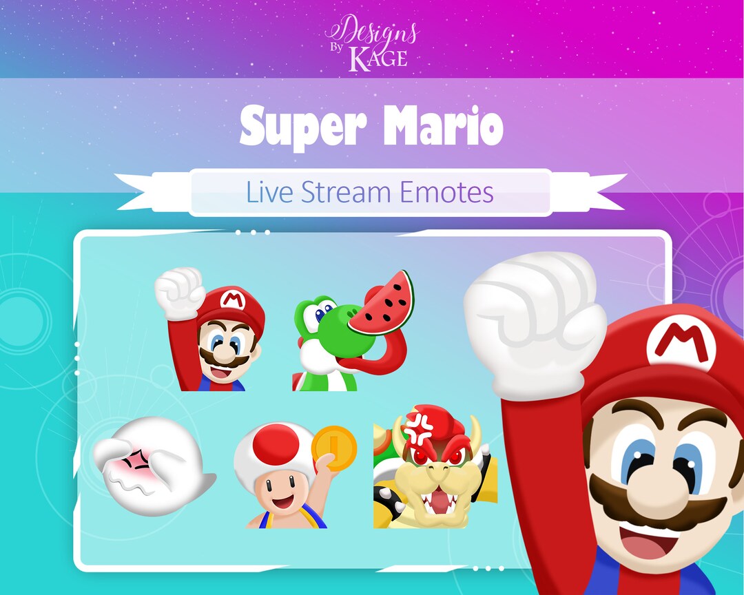 Super Mario X5 Stream Emotes Pack Twitch Emotes, Discord Emotes ...