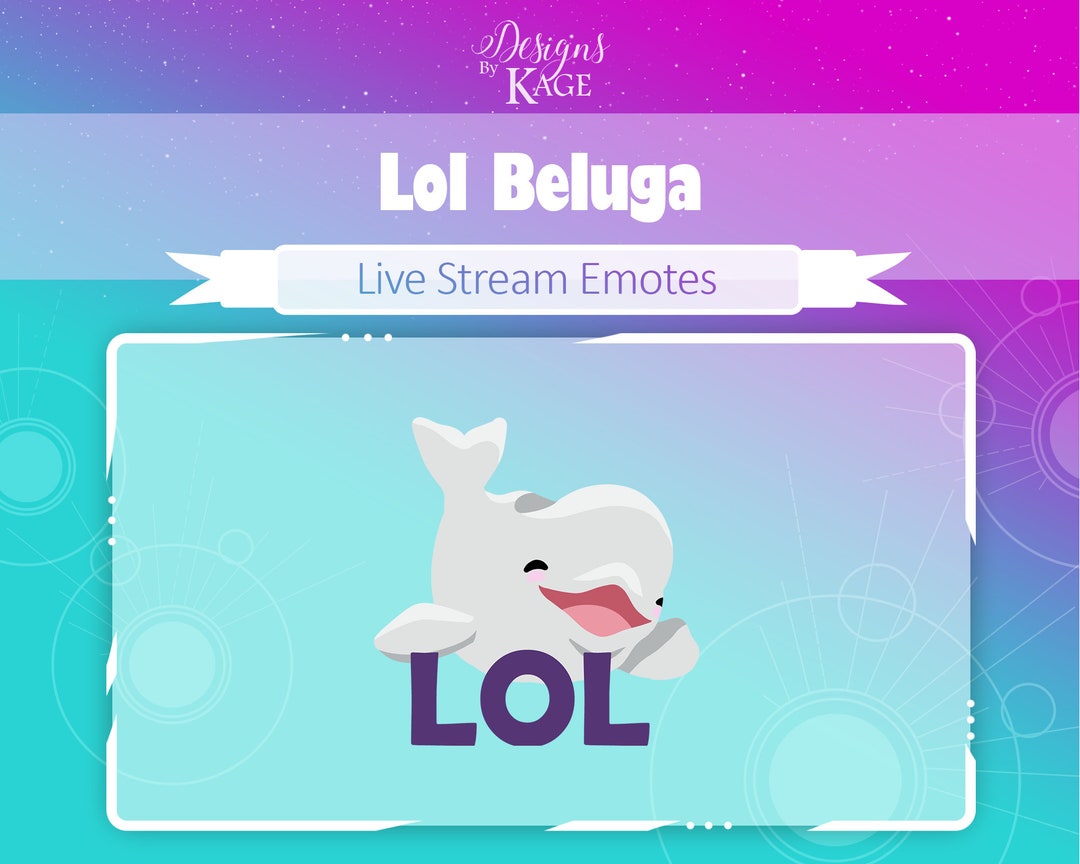 Marine Mammals Beluga Lol Emote for Livestreaming/discord - Etsy