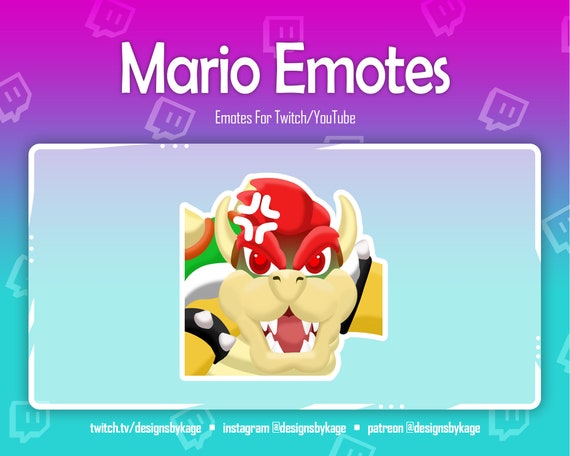 Mario Bowser Rage Emote for Twitch and Youtube | Etsy Israel