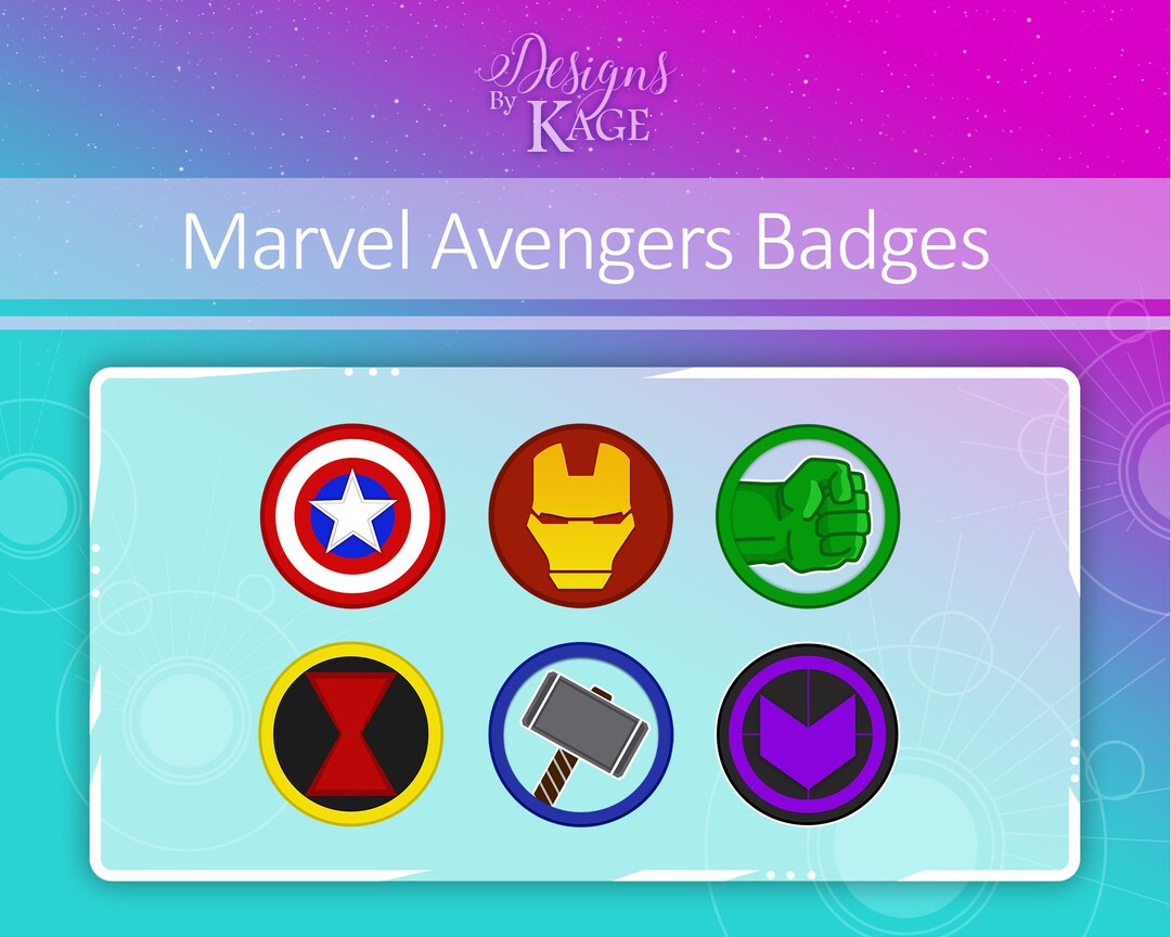 Marvel Avengers X6 Sub/bit Badges for Twitch/youtube - Etsy UK