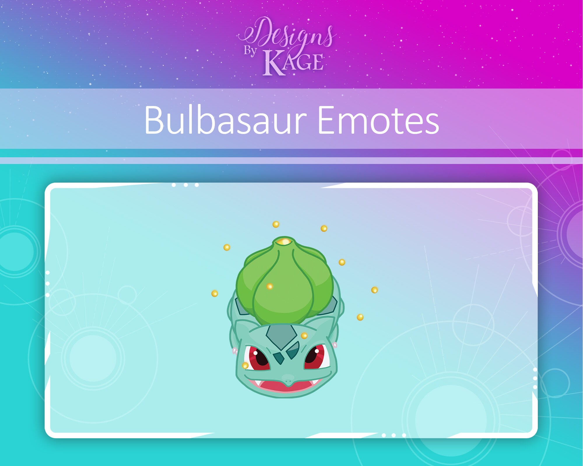 Pokemon Bulbasaur Semilla Emote para Twitch/YouTube - Etsy México