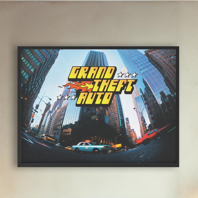 Grand Theft Auto Poster - Etsy