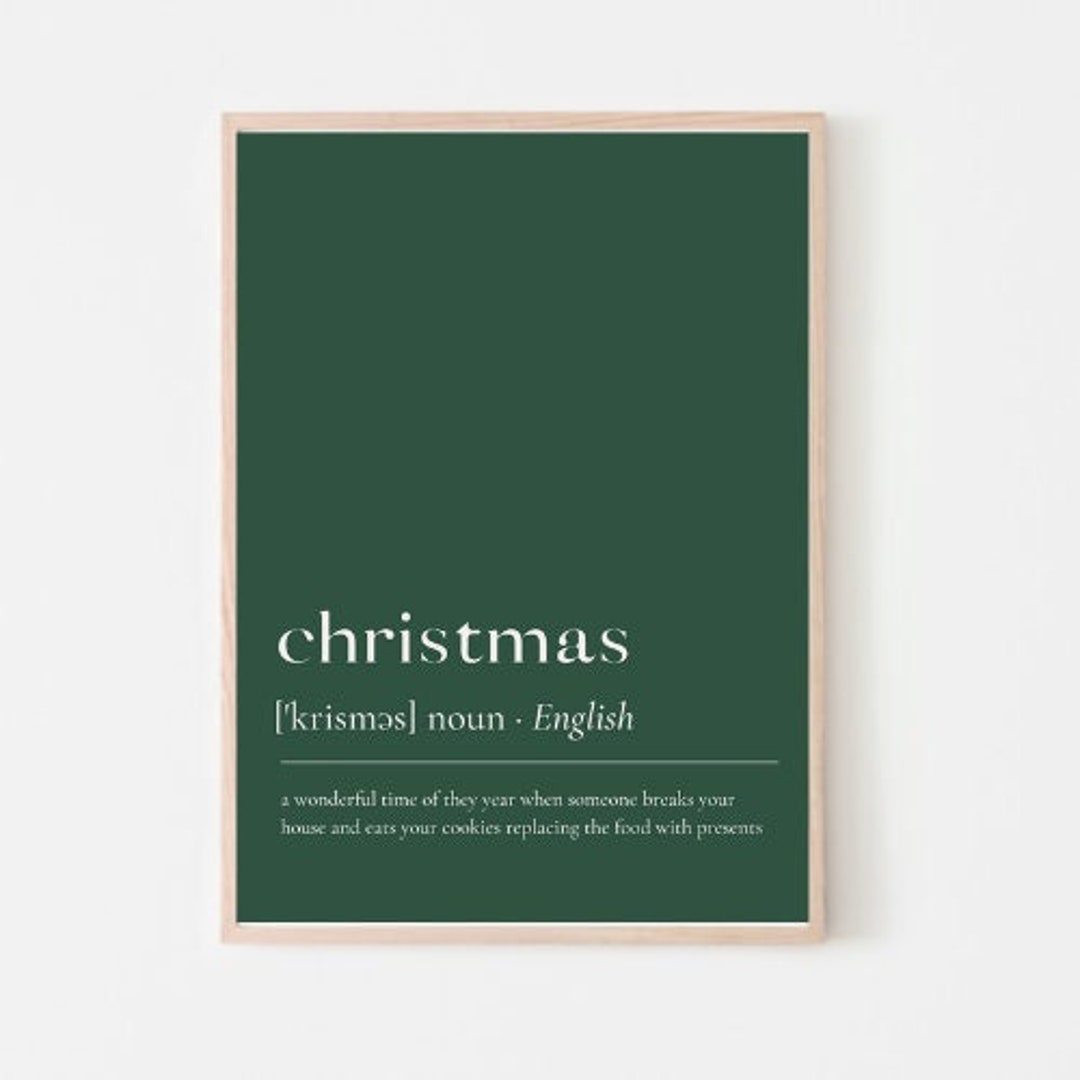 Christmas Definition Print | Christmas Printable Wall Art | Christmas ...